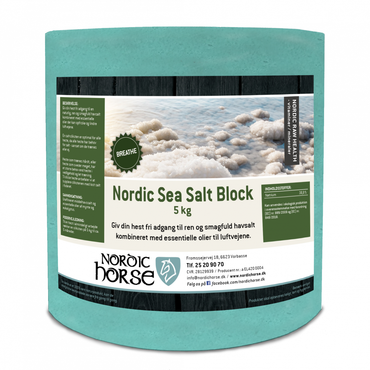 Nordic Horse Sea Salt Block - Breathe - 5kg - Vitaminer/mineraler ...